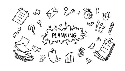 비즈니스 사무실 기념일 로고 요소 집합입니다 손으로 그린 고정식 화살표 날아다니는 종이 더미 핀 스톱워치 스케치 스타일의 벡터 일러스트 레이 션 크레파스에 대한 스톡 벡터