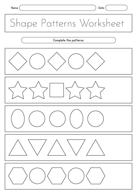 14 First Grade Patterns Worksheet Printable Free Pdf At