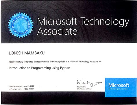 Lokesh Mambaku On Linkedin Microsoft Python Programming