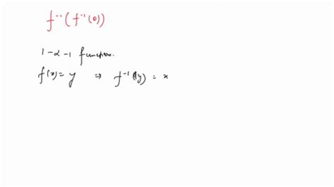 SOLVED A Table Of Values For A One To One Function Is Given Find Numerade