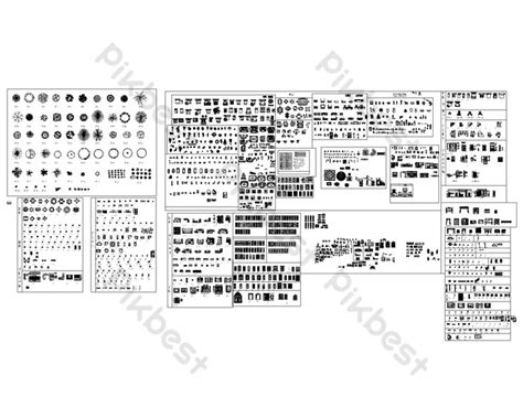 Cad Comprehensive Library Decors And 3d Models Dwg Free Download Pikbest