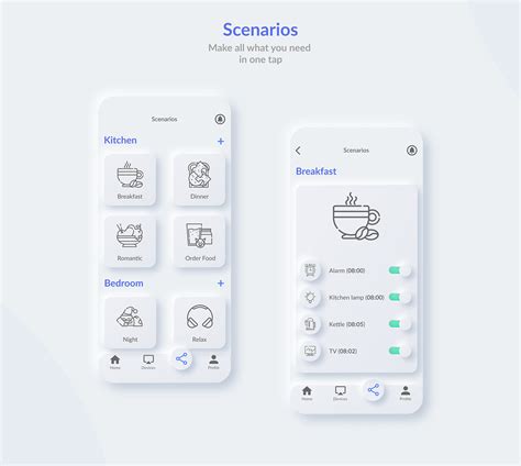 Smart Home Neumorphism App Concept Behance