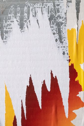 Torn And Ripped Street Poster Background Messy Old Paper Collage Stock