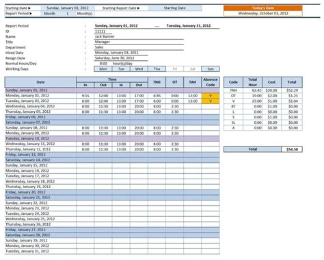 Time Spreadsheet Template Db Excel Com
