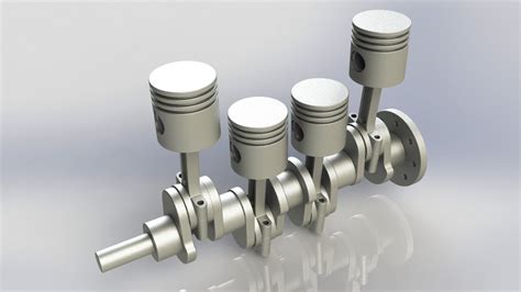 Solidworks Four Stroke Engine Assembly Youtube