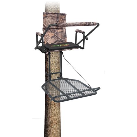 Steel Climbing Tree Stand Padded Flip Up Seat Backrest Cushion Hanging Hunting EBay