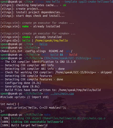 C 23 Import Std工程模板 Cmake Ninja Gcc15 及不同版本cmake Experimental Cxx Import Std对应的id号 知乎