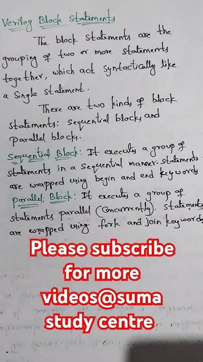 Verilog Block Statements Sequential Block And Parallel Block Youtube