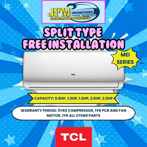 Tcl Mei With Wifi Feature Split Type Inverter Shopee Philippines