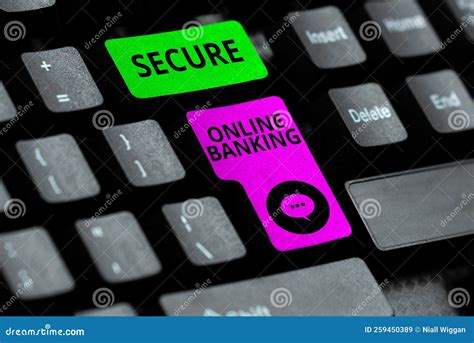 Writing Displaying Text Secure Online Banking Concept Meaning Protect