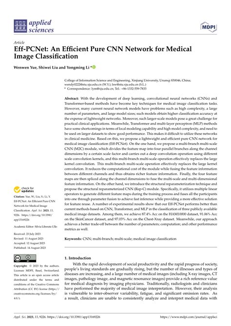 Pdf Eff Pcnet An Efficient Pure Cnn Network For Medical Image Classification