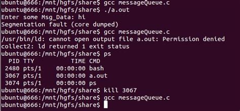 Usrbinldcannot Open Output File Aout Permission Denied Collect2 Ld Returned 1 Exit Status