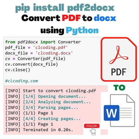 Convert Pdf To Docx In Python With Python Programming Facebook