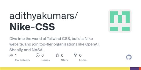 Github Adithyakumarsnike Css Dive Into The World Of Tailwind Css Build A Nike Website And