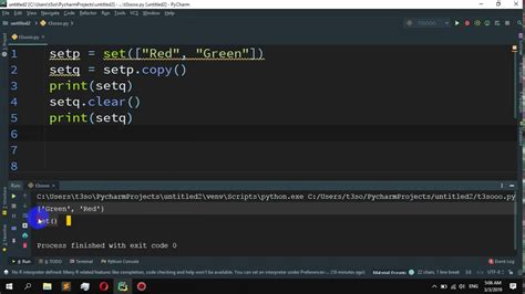 How To Clear A Set In Python Youtube