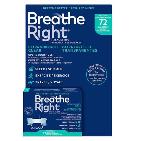 Breathe Right Nasal Strips Extra Clear For Sensitive Skin