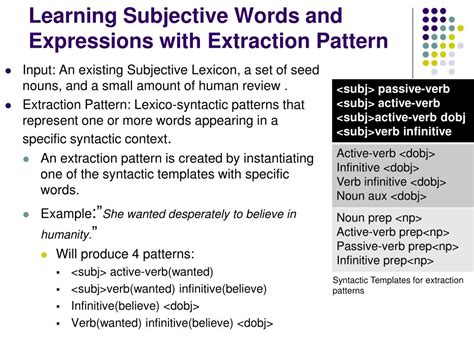 Ppt Comparing Methods To Improve Information Extraction System Using Subjectivity Analysis