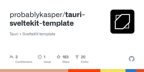 Github Probablykaspertauri Sveltekit Template Tauri Sveltekit