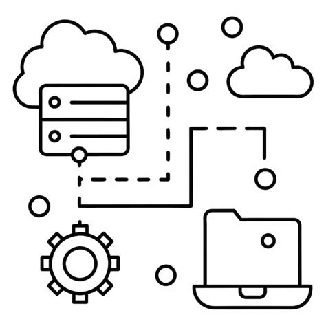 Data Extraction And Migration Vector Illustration Line Art Premium Ai Generated Vector