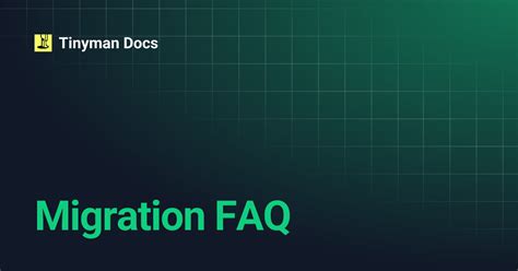 Migration Faq Tinyman Docs