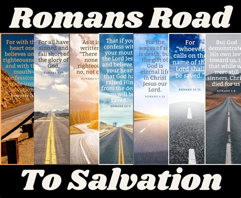 Romans Road To Salvation Bible Verse Bookmarks Printable Etsy