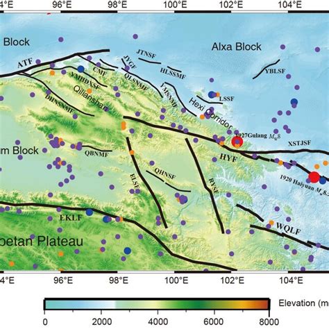 Distribution Of Major Fault Zones And Earthquake Magnitudes In The Download Scientific Diagram