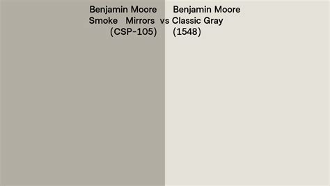 Benjamin Moore Smoke And Mirrors Vs Classic Gray Side By Side Comparison