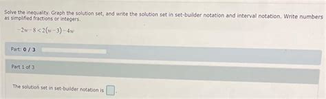 Solved Solve The Inequality Graph The Solution Set And