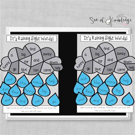 Spring Sight Word Craft Easy Printable
