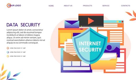 Premium Vector Data Security Design Concept Internet Data Storage Guard Technology Digital