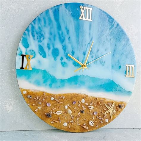 Seashell Clock Etsy