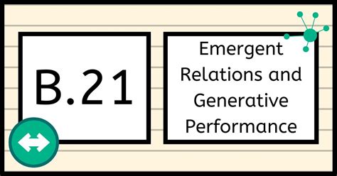 B 21 Emergent Relations And Generative Performance