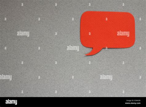 One Paper Dialog Box On Gray Background With Blank Empty Copy Space