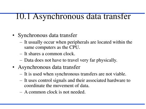 PPT Input Output Organization Types Of Data Transfer Bus