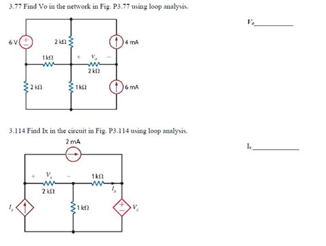 solved 3 77 find vo in the network in fig p3 77 using loop