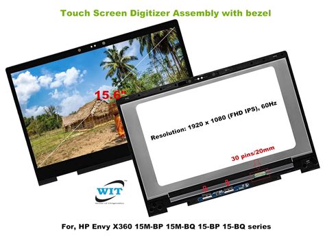 Inch Fhd Lcd Led Touch Screen Digitizer Assembly With Bezel For Hp Envy X M Bp M Bq