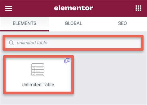 Unlimited Table For Elementor Unlimited Elements Widget Library For