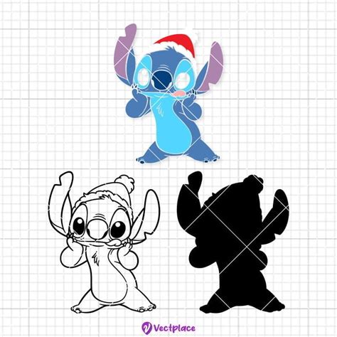 Stitch Santa Svg Stitch Svg Christmas Svg Cut File Cricut Png