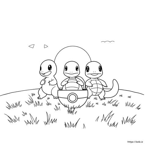 Pokemon Starters Coloring Pages