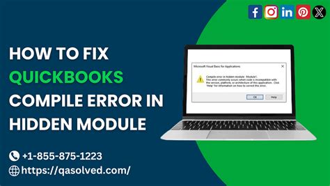 how do i fix quickbooks compile error in hidden module medium