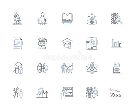 Engineering Line Icons Collection Innovation Technology Design Automation Precision