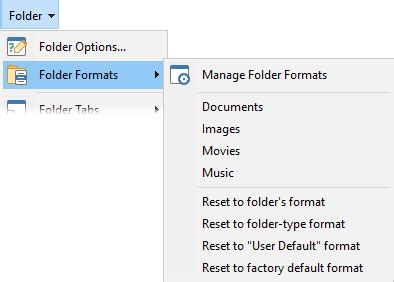 Folder Formats And Folder Options