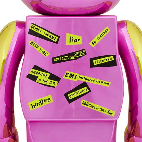 Deluxe Okayama Medicom Toy Be Rbrick Sex Pistols Never Mind The Bollocks Chrome Ver 100