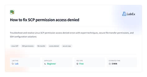 How To Fix Scp Permission Access Denied Labex