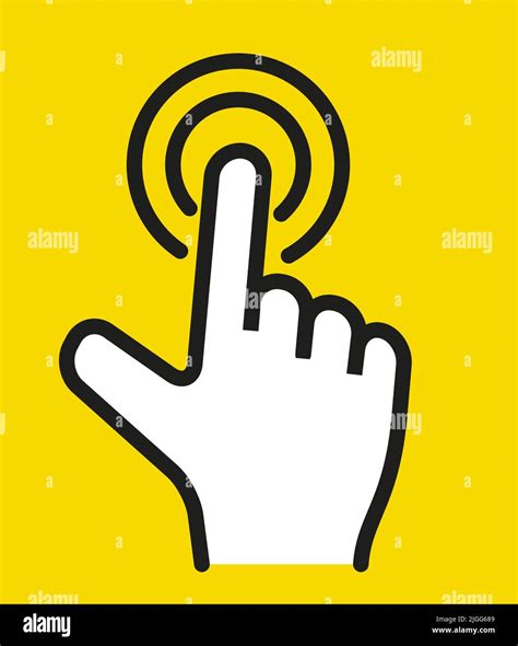 Touch Screen Finger Tap Gesture Vector Icon Stock Vector Image And Art Alamy
