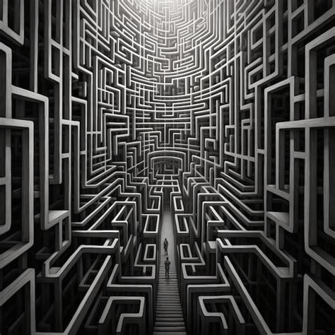 Premium Ai Image The Way Through Maze Beautiful Illustration Picture