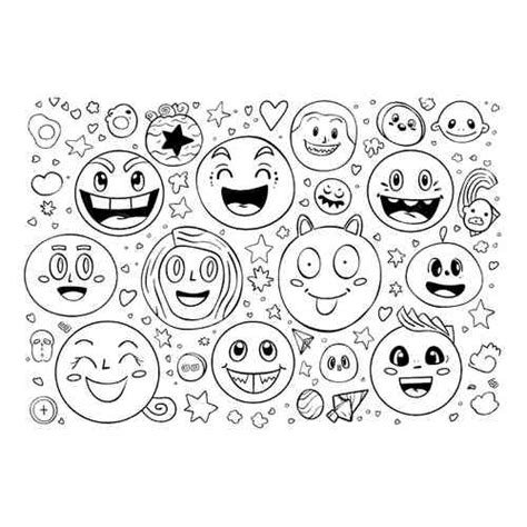Раскраски смайлики — скачать или распечатать