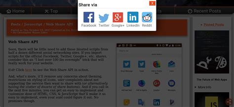 Web Share API Chris Zuber