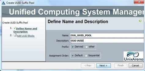 ucs manager create sub organization server pools uuid suffix unixarena