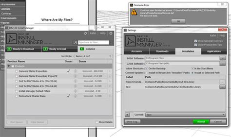 46 Resource Errors After Installation Daz 3d Forums